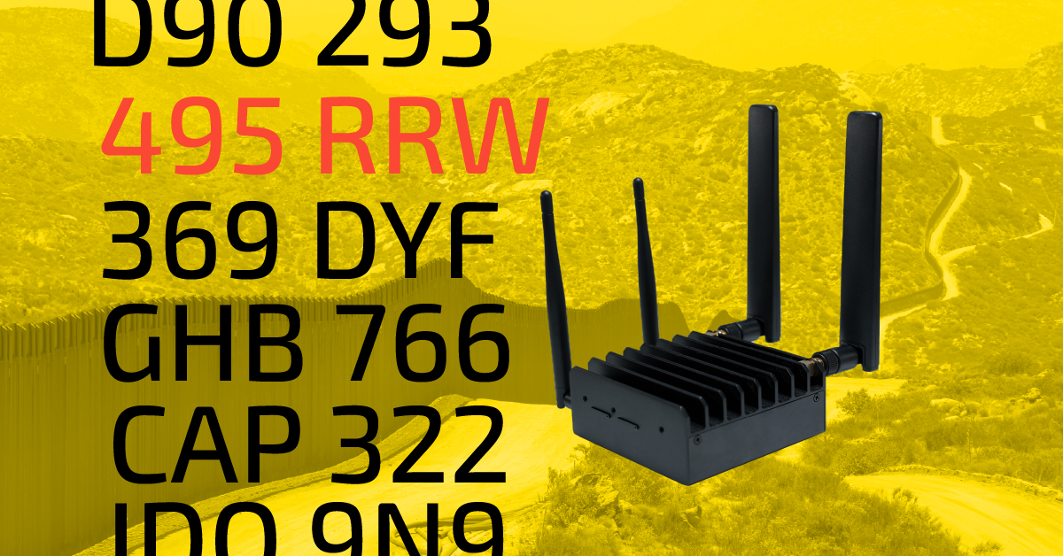 DHS Border Patrol Uses EE-1170 for License Plate Recognition